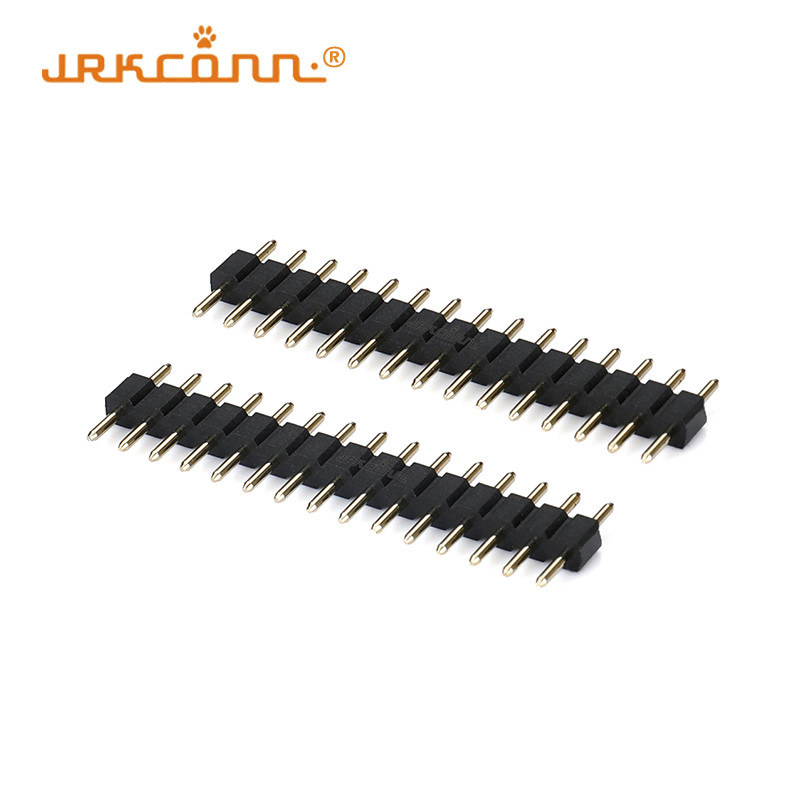 Single Row 2.54mm Pitch Pin Header 180 Degree Brass Terminals Right ...