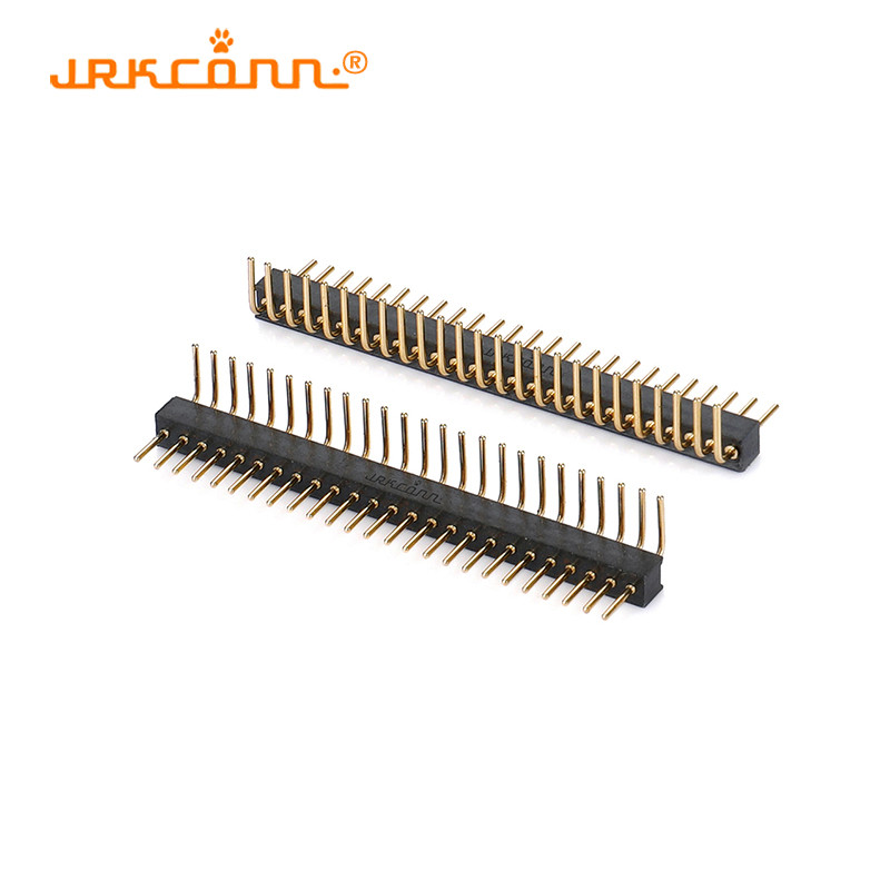 Right Angle Gold Plating 1.27 Mm Pitch Header Male Pin Header Single ...